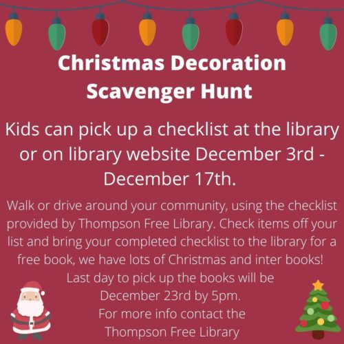 Christmas Scavenger Hunt - Thompson Free Library